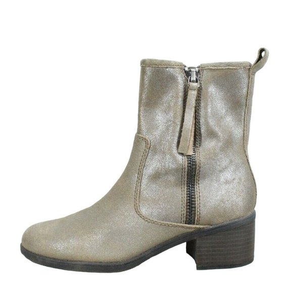 Clarks | Shoes | Clarks Nevella Devon Taupe Leather Dual Zip Ankle ...